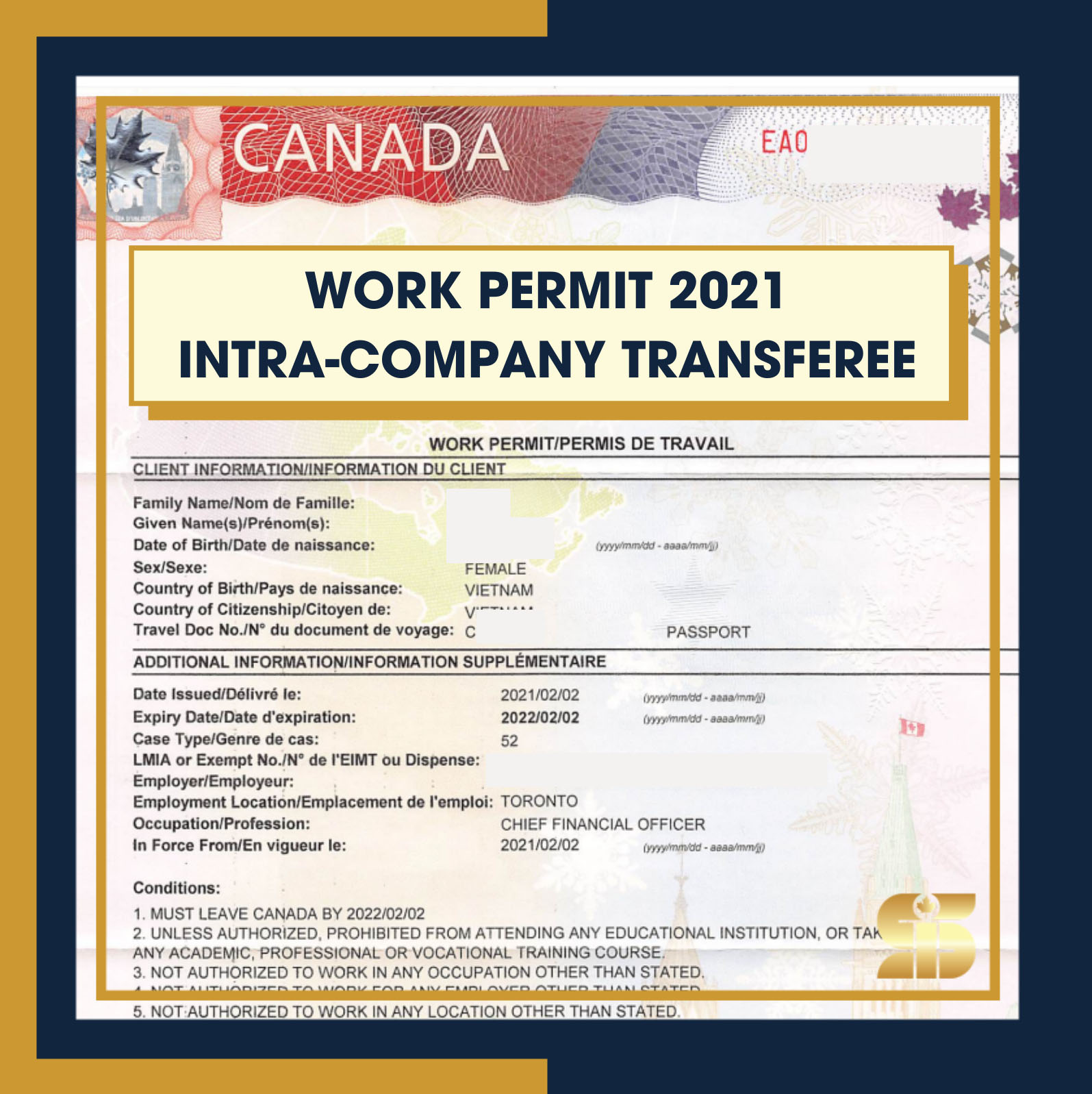 Nhận WORK PERMIT cho chương trình ICT chỉ trong 48 ngày làm việc ...